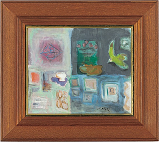 Blue bird flying indoors 室内を飛ぶ青い鳥 by Kazu Wakita on artnet